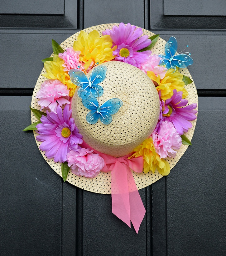 DIY Spring Hat Wreath DIY Spring Hat Wreath